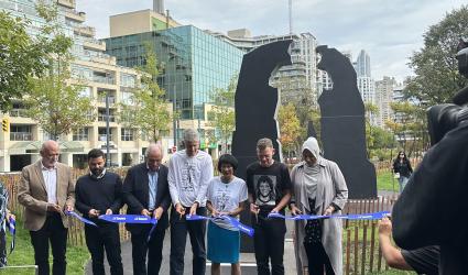 Terry Fox Legacy Art Project unveiled beside the Toronto Music Garden ...